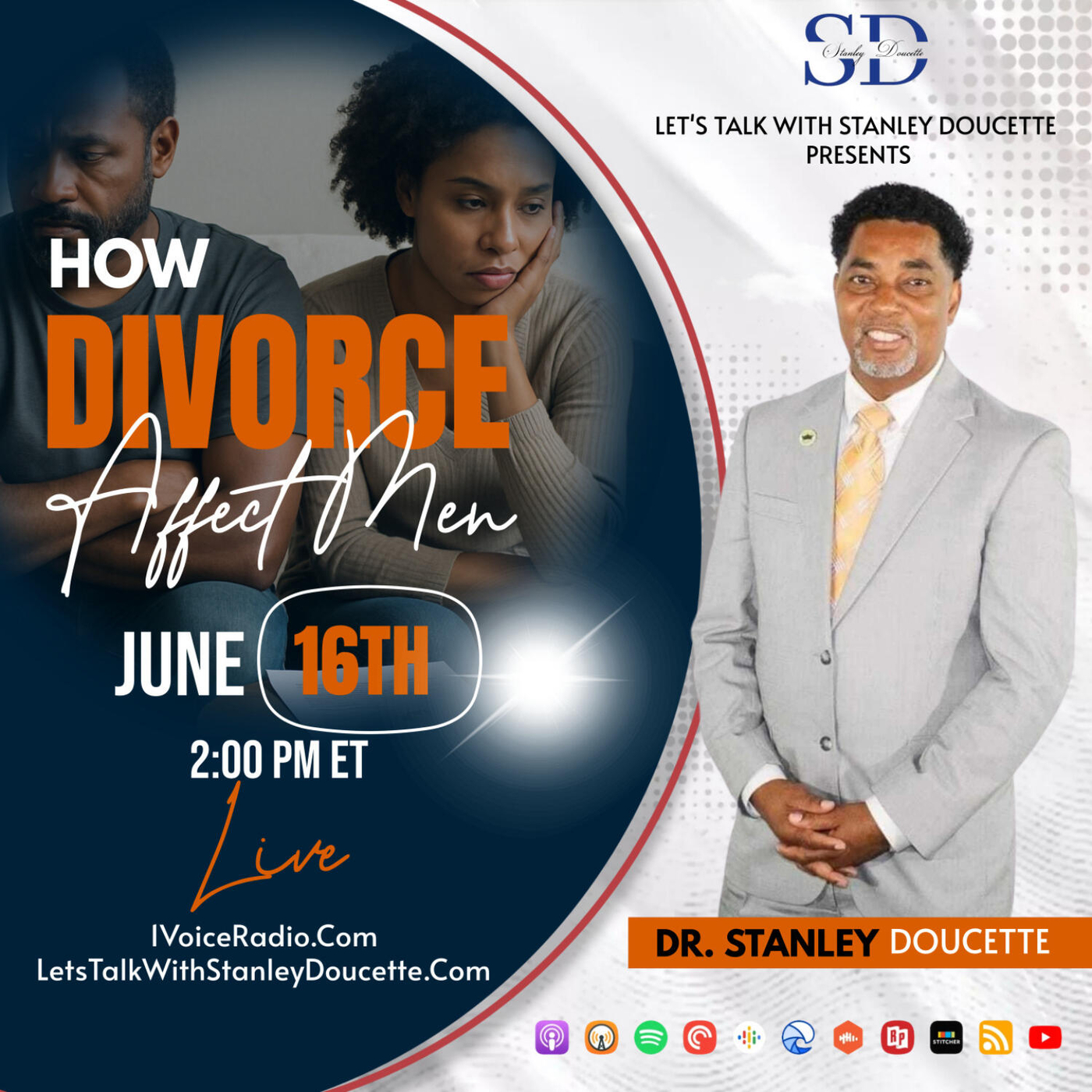 How divorce affect men - Let's Talk With Stanley Doucette - Podcast.co