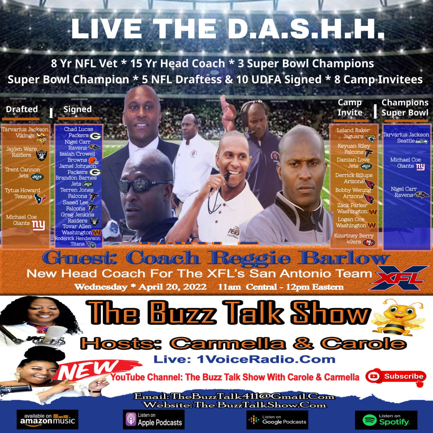 Reggie Barlow Part 2 - The Buzz Talk Show - Podcast.co