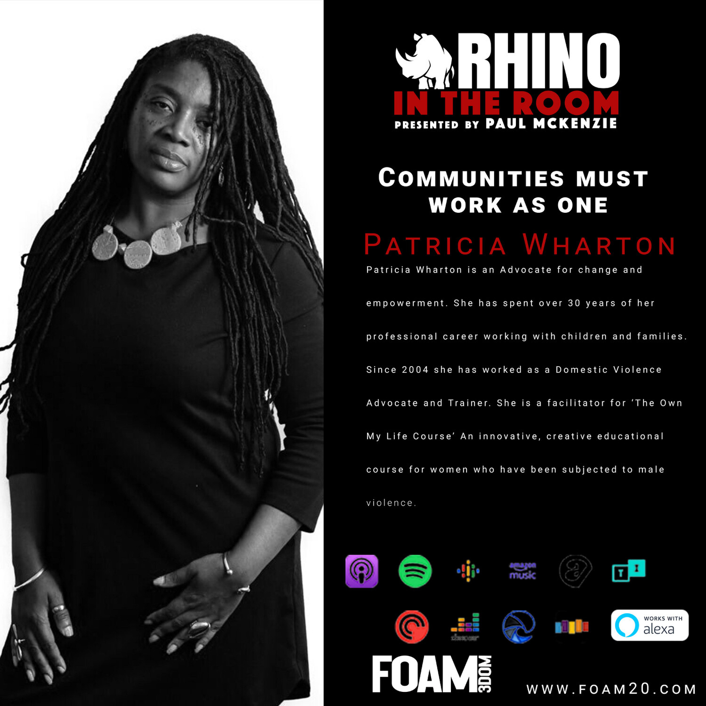 Communities must work together more -Patricia Wharton - "RHINO IN THE ...
