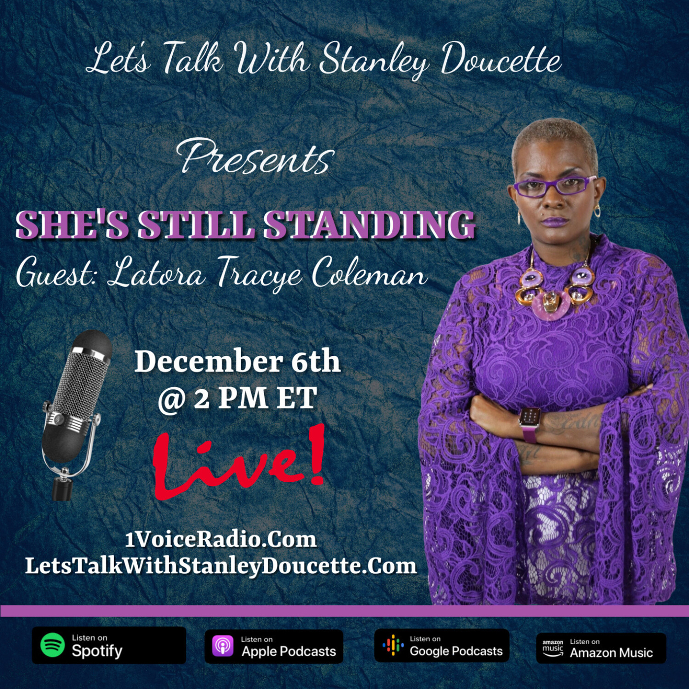 She's Still Standing - Let's Talk With Stanley Doucette - Podcast.co