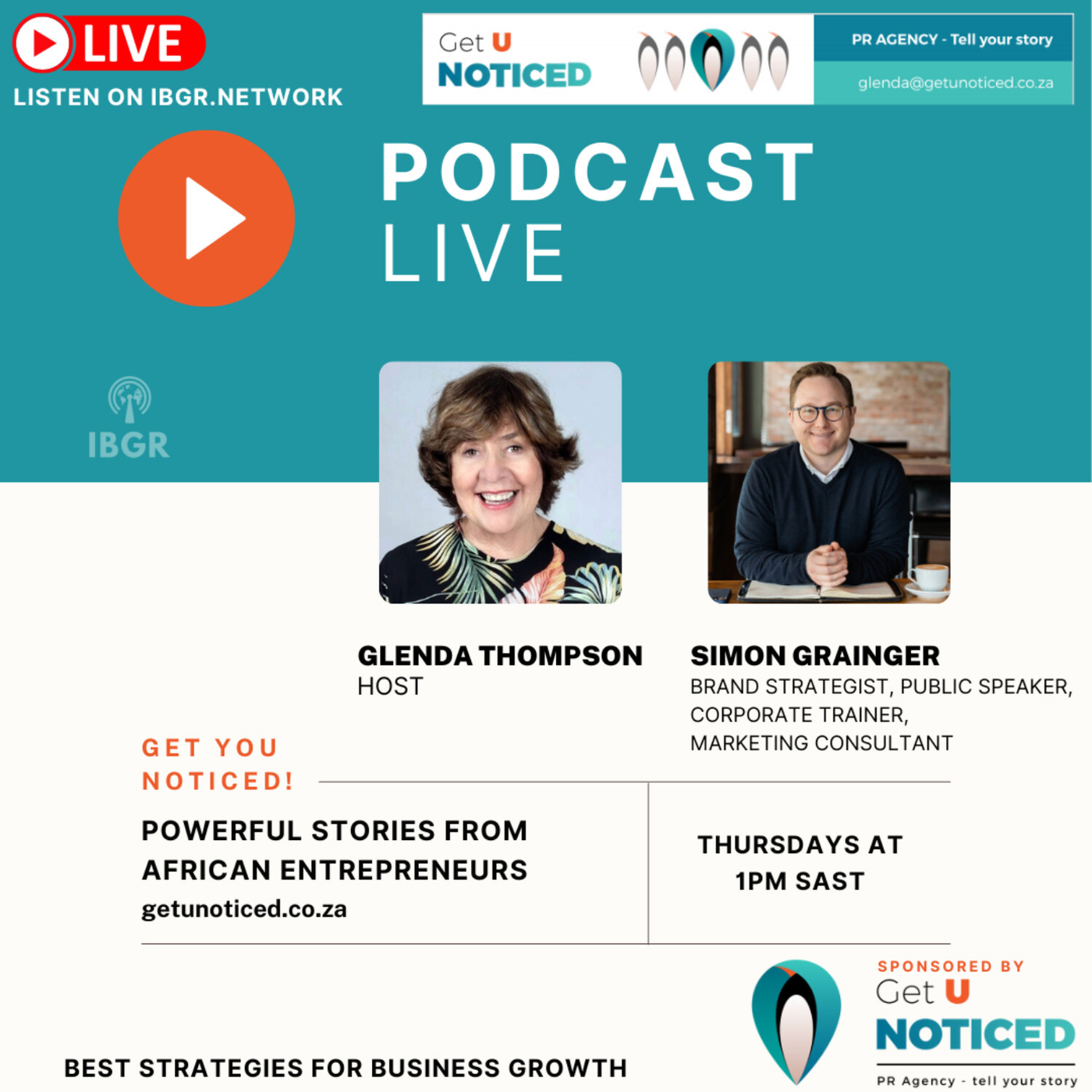 SIMON GRAINGER Interview part 3 on Glenda Thompson's Get You Noticed ...