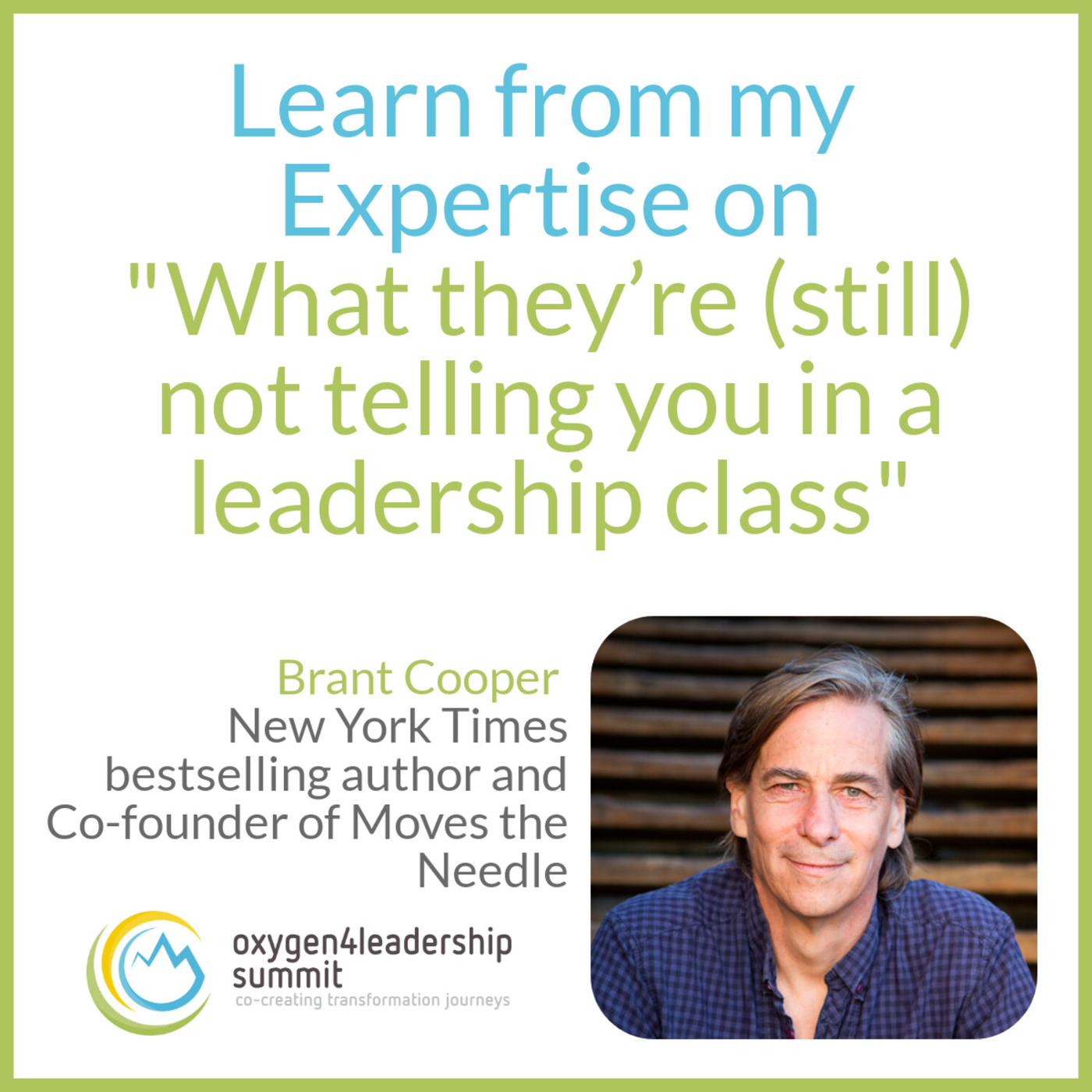 Brant Cooper on Leader Transformation: What they’re (still) not telling ...
