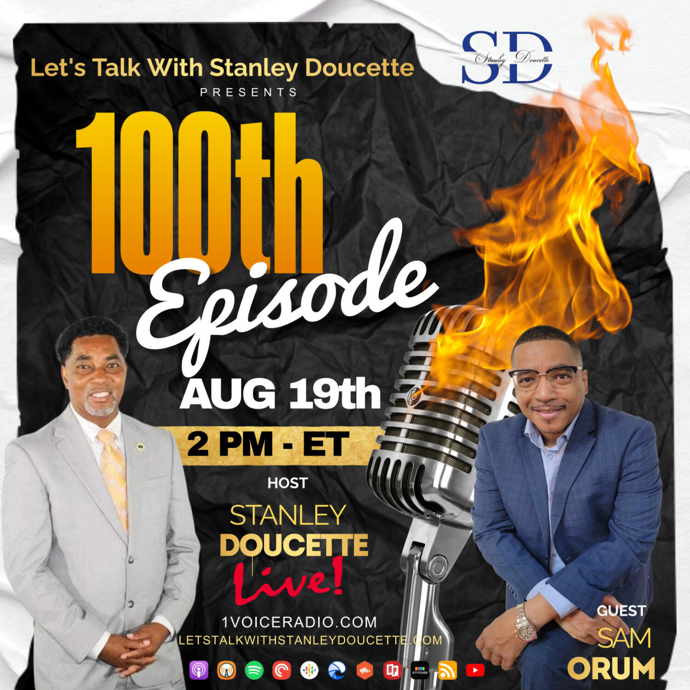 100th Episode - Let's Talk With Stanley Doucette - Podcast.co